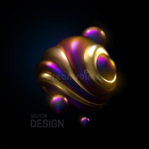 Abstract Composition With 3d Spherical Shapes Stock Vector Illustration Of Design Geometric