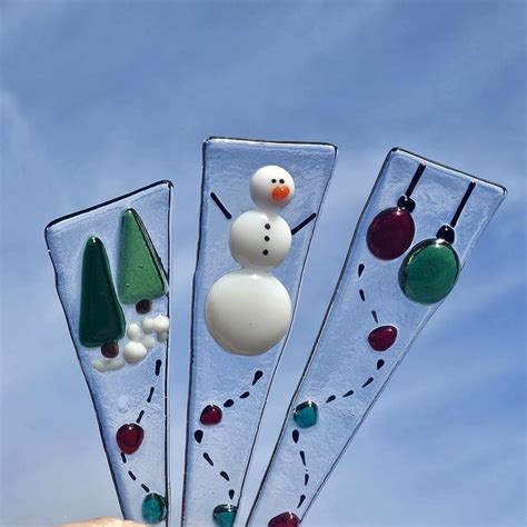 Fused Glass Plant Stakes Etsy