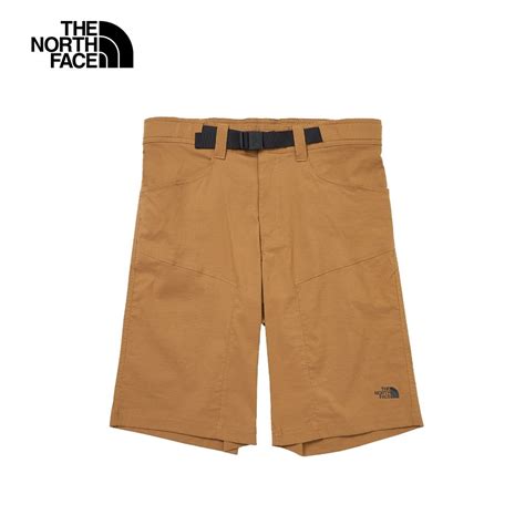 The North Face 北面 男款棕色吸濕排汗可調節腰帶舒適休閒短褲8av6173 Pchome 24h購物