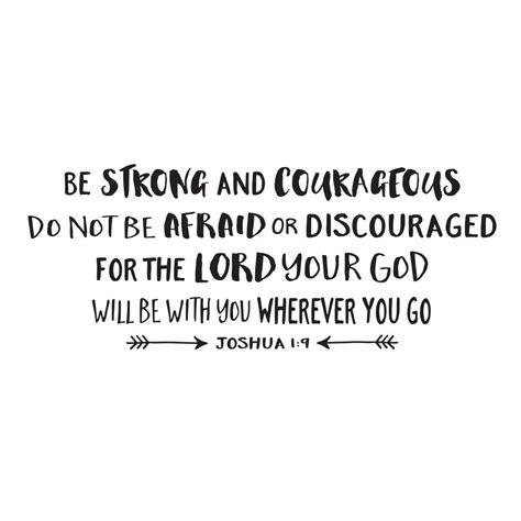 Joshua 1v9 Vinyl Wall Decal 50 Be Strong And Courageous Scripture