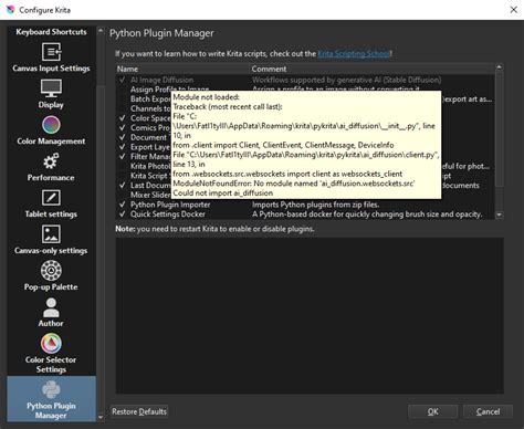 Trying To Get Krita Ai Installed And Hit A Snag R Stablediffusion