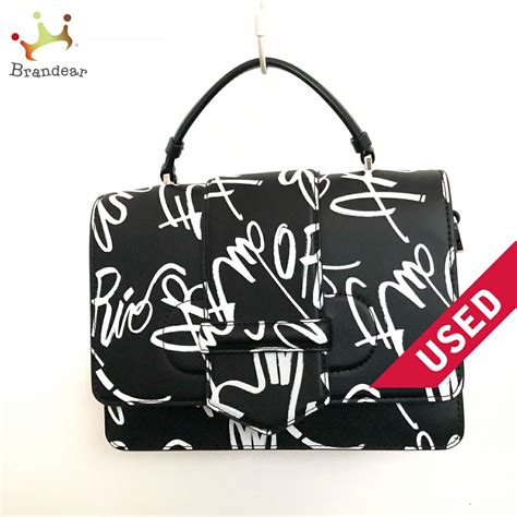 【楽天市場】【新着】【中古】emporioarmaniエンポリオアルマーニ ハンドバッグ 黒×白 レザー：ブランディア 楽天市場店