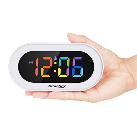 Reacher Small Colorful Led Digital Alarm Clock With Snooze Simple To