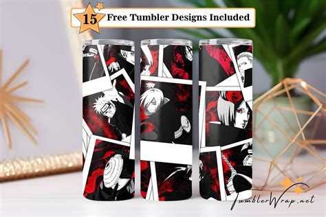 Akatsuki Tumbler PNG Anime Tumbler Oz Skinny Tumbler Wrap TumblerWrap Net