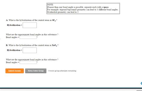 Solved A What Is The Hybridization Of The Central Atom In Chegg