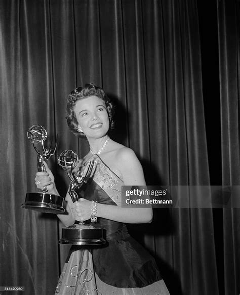 Nanette Fabray Holds Her Emmys After Presentation By The Academy Of