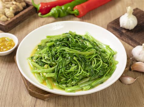 蒜蓉鸡毛菜 中国菜系 食品餐饮 摄影 汇图网www huitu