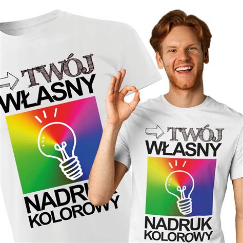 Koszulka M Ska Z W Asnym Nadrukiem Grafika R S Erli Pl