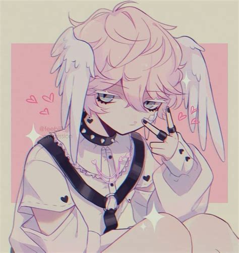ঞএ 𝚄𝚠𝚄 এঞ Cute femboy art Character art Cute drawings