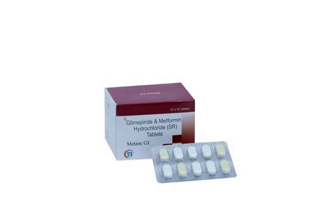 Glimepiride And Metformin Hydrochloride Sr Tablets At ₹ 100 Stripe In
