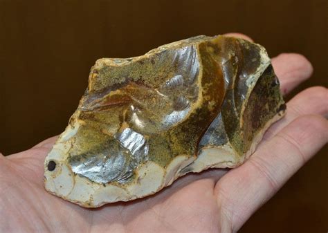 A Well Worked Lower Palaeolithic Clactonian Flint Hand Axe River