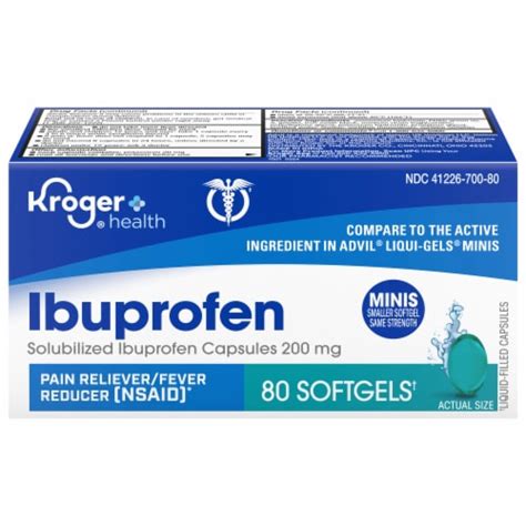 Kroger Pain Reliever Fever Reducer Ibuprofen Mini Softgels Ct