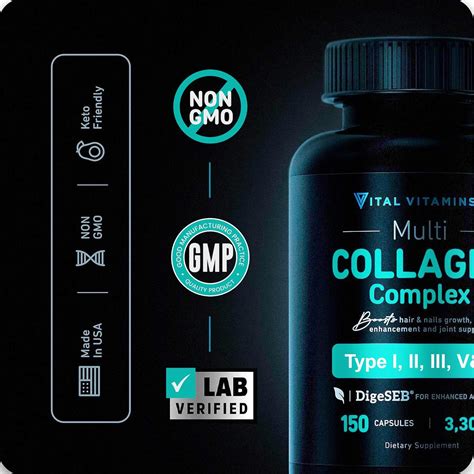 Vitamins Collagen Comparison Tested Types I X Non Gmo Grass Fed