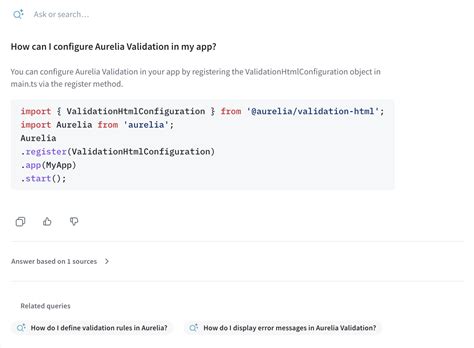 Aurelia 2 Docs Now Have Ai Features Framework Knowledge The Aurelia