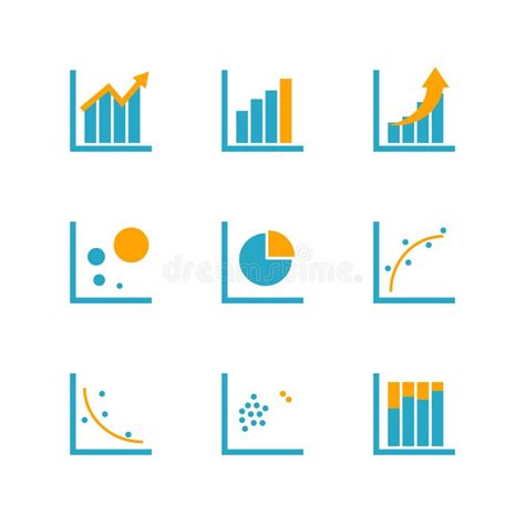 Mix Concept Graph Chart And Data Analytics Icon For Infographic Information Presentation Stock