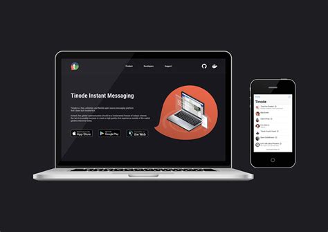 landing tinode redesign ux ui on behance