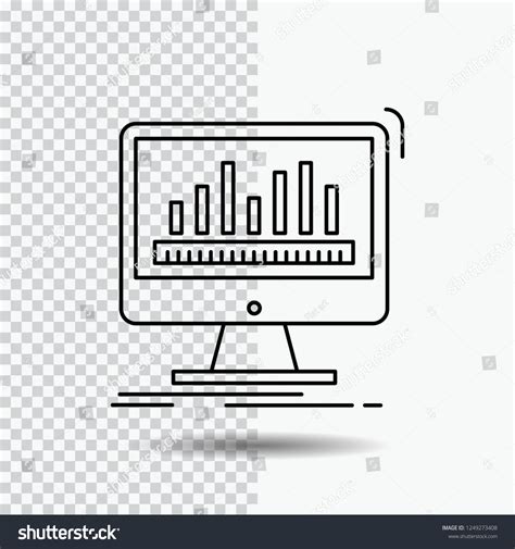 analytics processing dashboard data stats line stock vector royalty