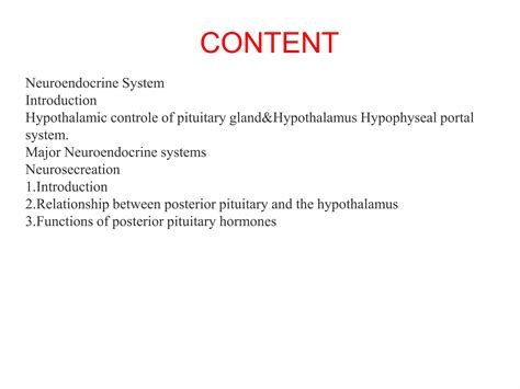 Neuroendocrine System And Neurosecretion Pptx