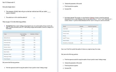 Solved Stat 331 Homework 3 B Estimate The Parameters Of Chegg