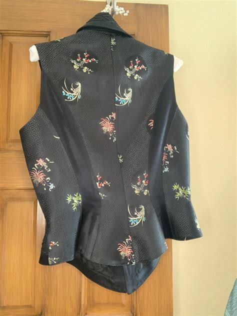 Vintage Late 90s Satin Asian Style Vest Shop Thrilling