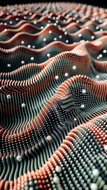 Premium Photo 3d Rendering Of Abstract Wavy Binary Data Fields About