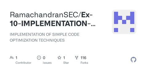GitHub RamachandranSEC Ex 10 IMPLEMENTATION OF SIMPLE CODE
