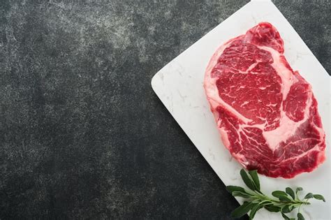 Premium Photo Raw Fresh Ribeye Steak Or Ribeye Steak Raw Fresh