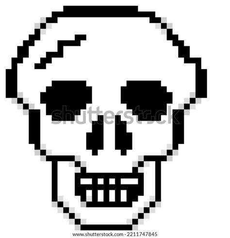 Skull Bones Pixel Art Graphic Stock Illustration 2211747845 Shutterstock