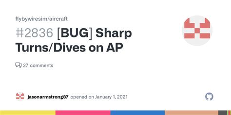 Bug Sharp Turnsdives On Ap · Issue 2836 · Flybywiresimaircraft
