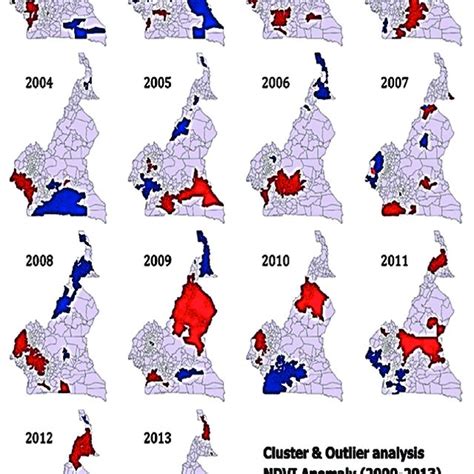 Evolution Of The Local Spatial Structure Of The Ndvi Anomaly For The