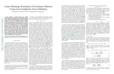 Linear Shrinkage Estimation Of Covariance Matrices Using Low Complexity