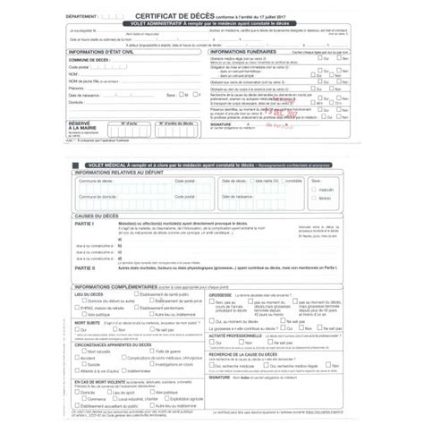 Certificat De Décès à Partir Du 28e Jour Legaldoc