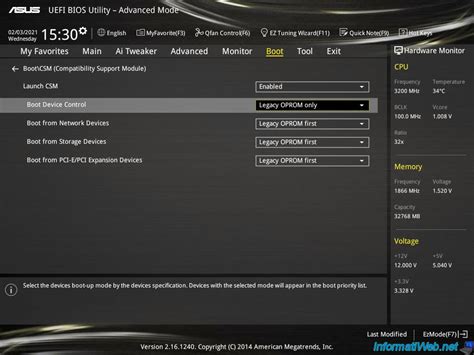 Configure Your Computer S BIOS To Boot In LEGACY BIOS Mode BIOS Tutorials InformatiWeb