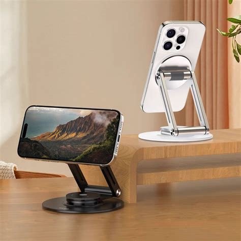 Alloy Magnetic Adsorption Rotating Folding Multi Angle Phone Stand