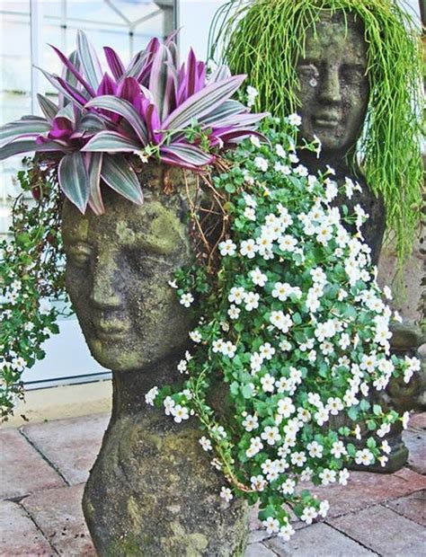 Love The Head Planters Garden Inspiration Garden Containers Head
