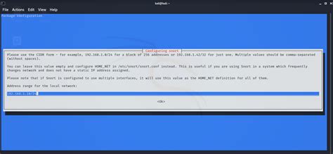 snort installation and configuration in kali linux