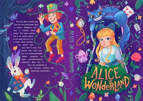 Иллюстрация Обложка детской книги Алиса в стране чудес
