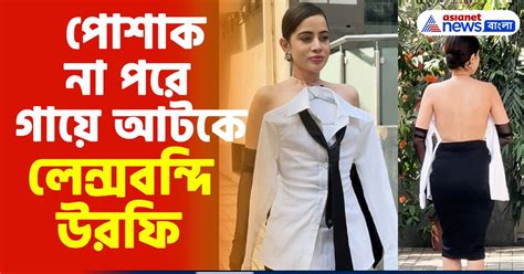 Urfi Javed পোশাক না পরে গায়ে আটকে লেন্সবন্দি উরফি ভিডিও দেখে মুখ হাঁ