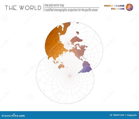 Low Poly World Map Stock Vector Illustration Of Earth 180291203