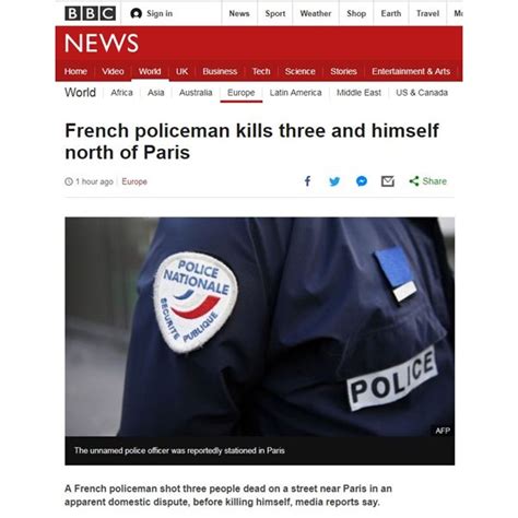 Френски полицай уби трима на улицата след това се самоуби