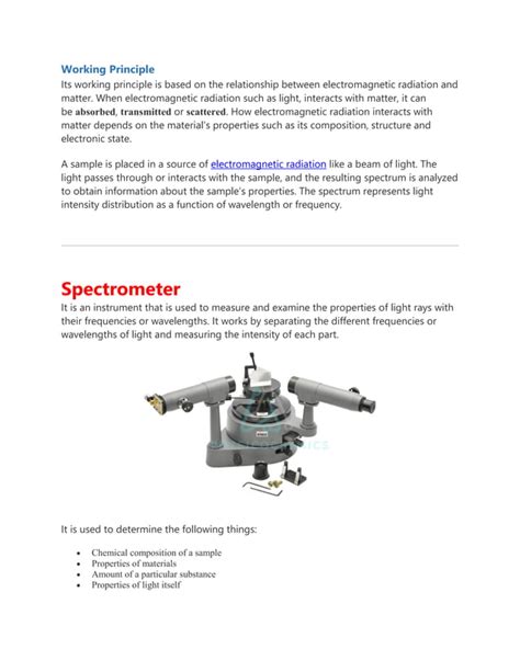 Spectroscopy And Its Types With Applicationspdf