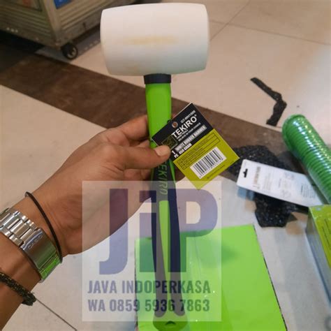 Jual Palu Karet Putih 450 Gram Gagang Fiber TEKIRO Rubber Hammer