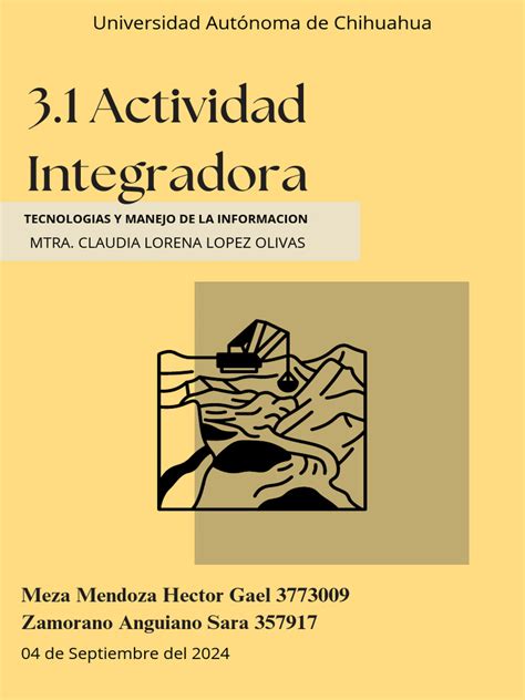 31 Actividad Integradora Tecnologias Y Manejo De La Información Pdf
