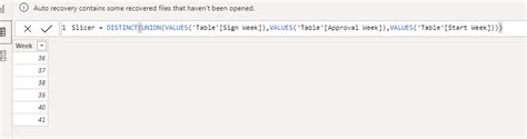 Solved Week Slicer That Controls Multiple Columns From On
