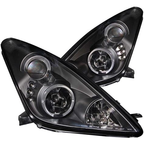 Anzo 2000 2005 Toyota Celica Projector Headlights W Halo Black