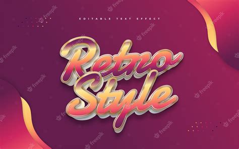 Premium Vector Colorful Retro Text Style With 3d Effect Editable Text Style Effect