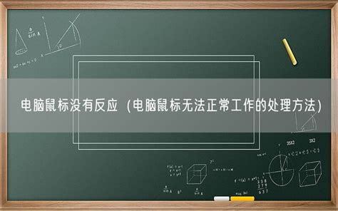 电脑鼠标没有反应（电脑鼠标无法正常工作的处理方法） 45看点