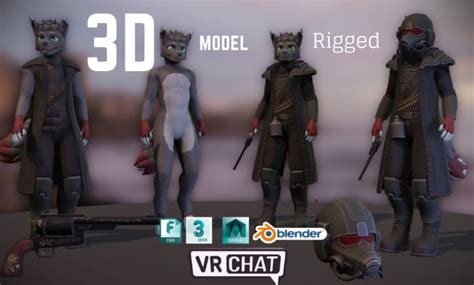 Do Custom Vrchat Avatar Vtuber 3d Model Furry Chibi Vrc Avatar Nsfw Anime Vroid By Mbappe8 Fiverr