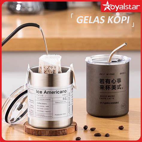 Jual Royalstar Tumbler Gelas Kopi Stainless Steel Sus304 Aesthetic