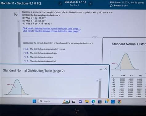 solved suppose a simple random sample of size n 64 is